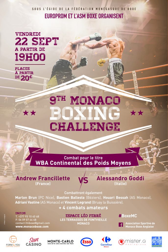 Palmarès du 9ème Monaco Boxing Challenge – Fédération Monégasque de Boxe