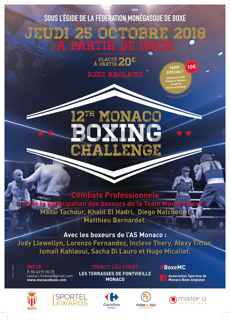 Palmarès 12ème Monaco Boxing Challenge – Fédération Monégasque de Boxe